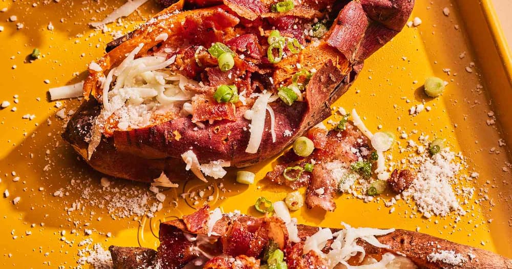 Eva Longoria’s Loaded Sweet Potatoes | Punchfork