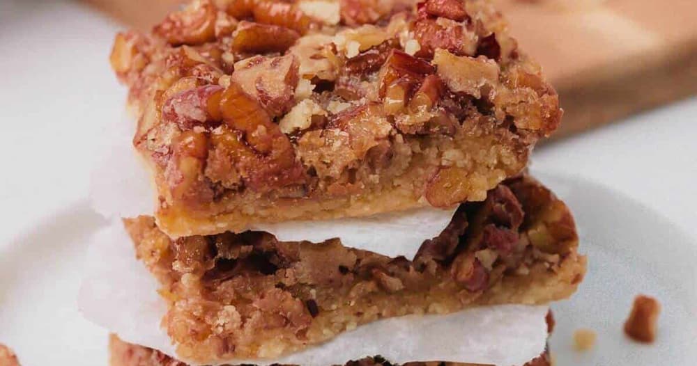 Easy Gluten-Free Keto Pecan Pie Bars | Punchfork