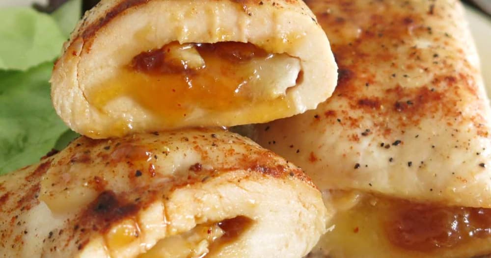 Chicken Roulades Stuffed with Mango Chutney and Brie | Punchfork