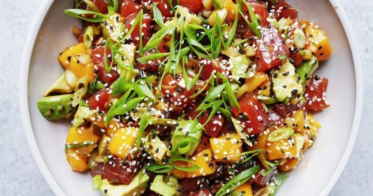 Avocado-Mango Poke Salad | Punchfork