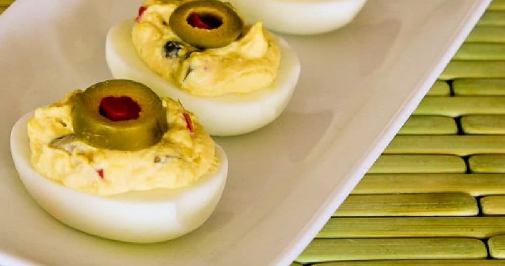 Deviled Eggs with Green Olives | Punchfork