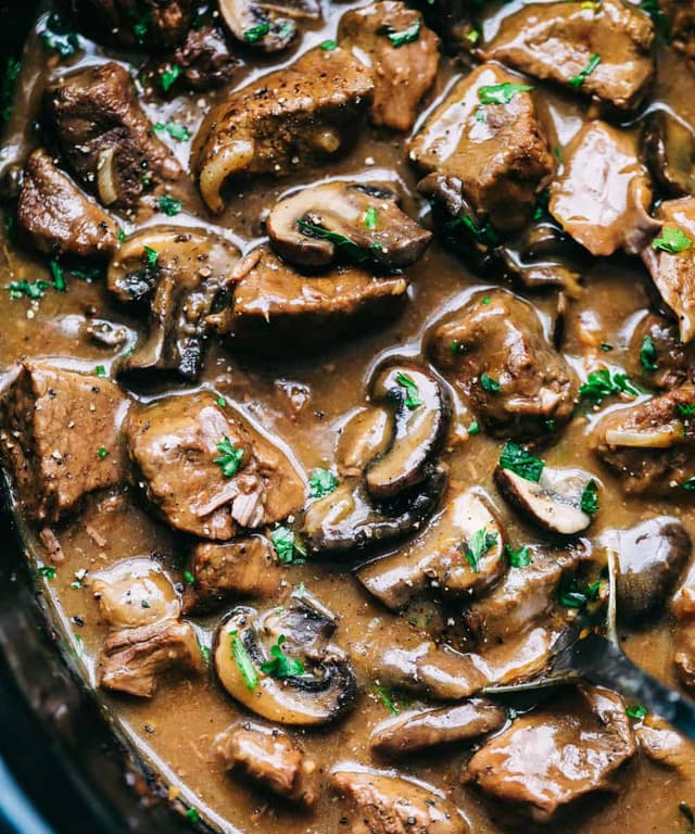 Slow Cooker Beef Tips | Punchfork