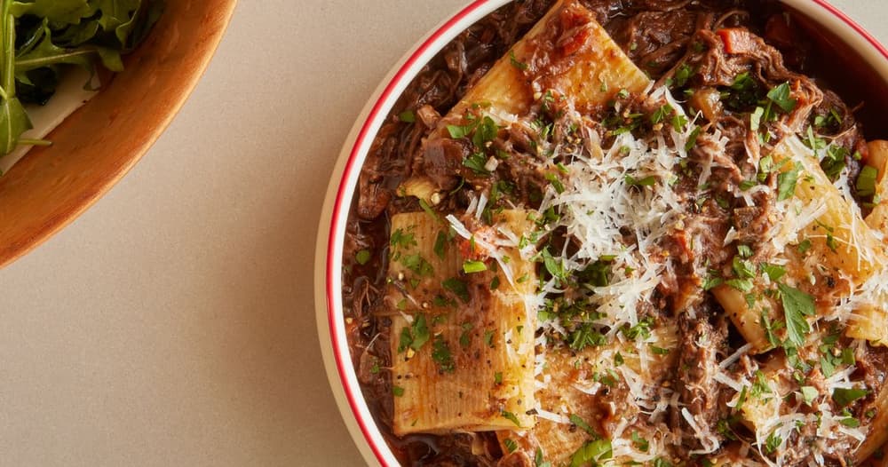 Oven-Braised Short Rib Ragu with Rigatoni | Punchfork