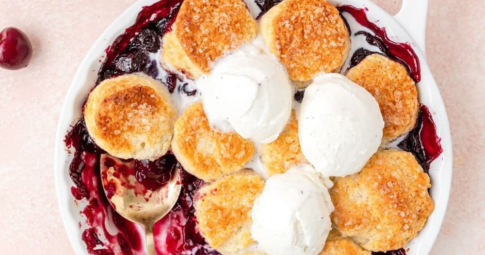 Cherry Cobbler with Biscuit Topping | Punchfork