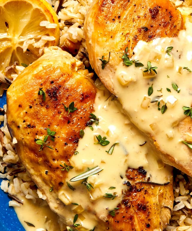 Slow-Cooker Creamy Lemon Herb Chicken | Punchfork