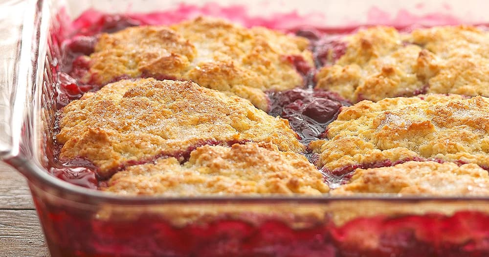 Homemade Cherry Cobbler | Punchfork