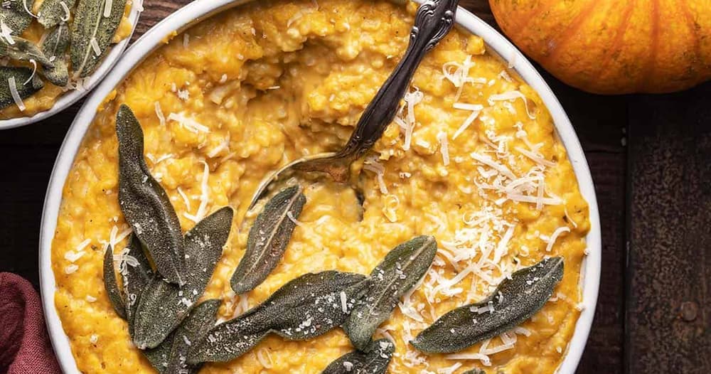 Pumpkin Risotto with Crispy Sage | Punchfork