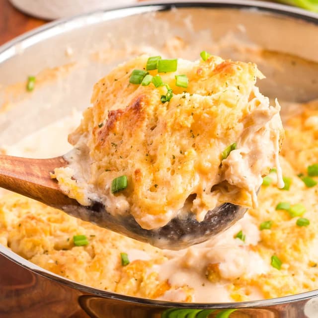 Crack Chicken Soup with Cheddar Bay Biscuit Topping | Punchfork