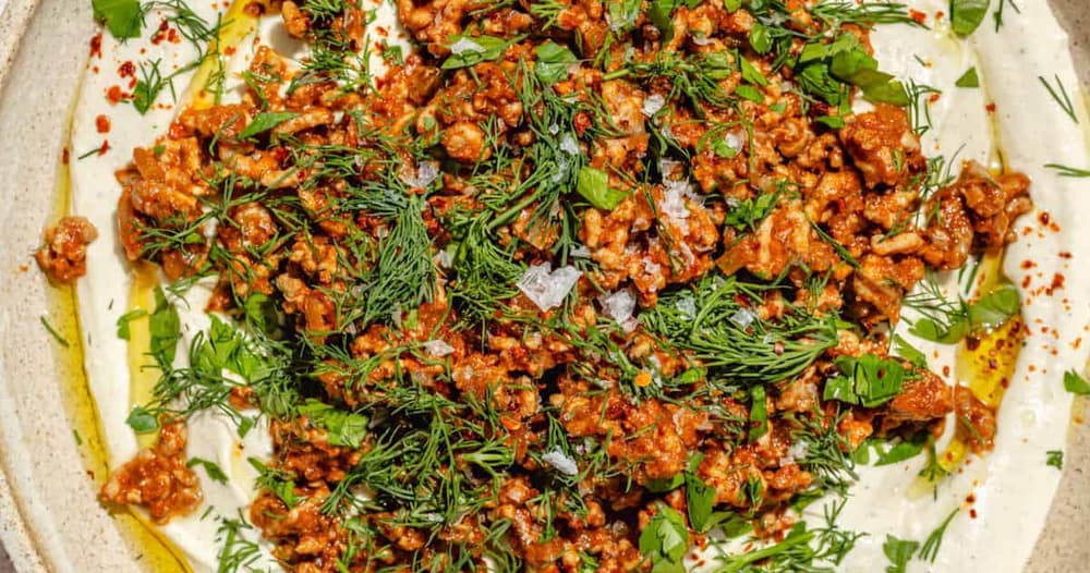 Spicy Lamb and Eggplant Labneh | Punchfork