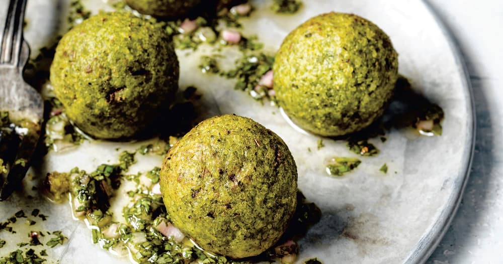 Baked Fonio and Kale Balls | Punchfork
