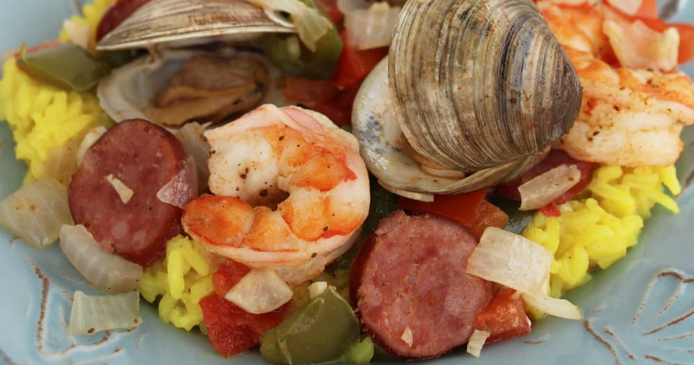 Shrimp & Clams Over Rice | Punchfork