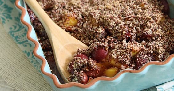 Peach and Cherry Quinoa Crumble | Punchfork