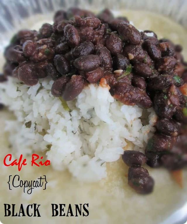 Cafe Rio (Copycat) Black Beans and Homemade Tortilla Strips | Punchfork