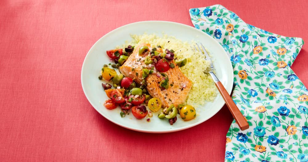 Salmon with Olive Caper Relish | Punchfork