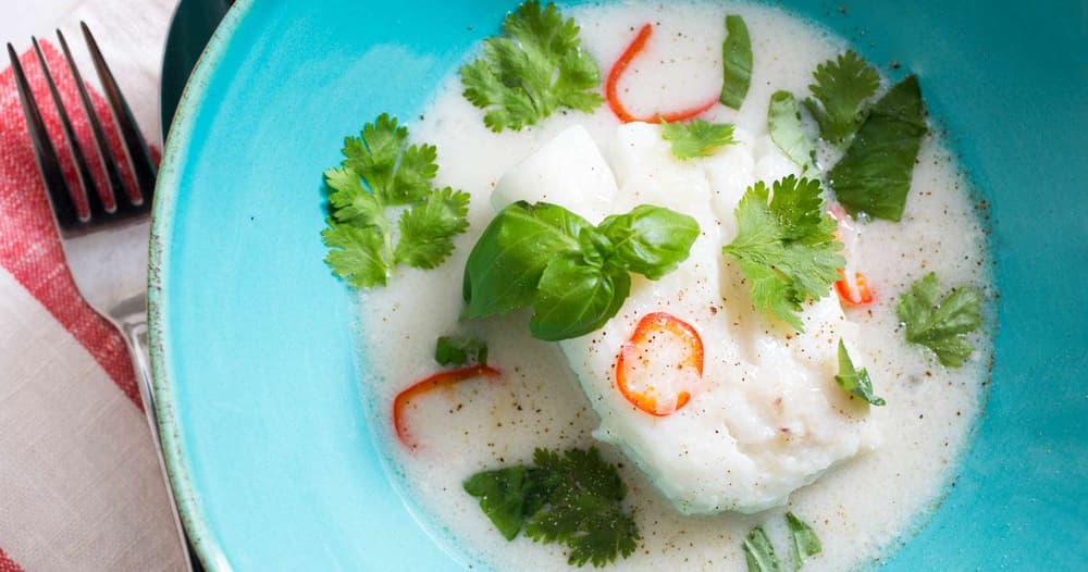 Cod à la Nage (Poached in Broth) with Coconut Milk, Lime, and ...