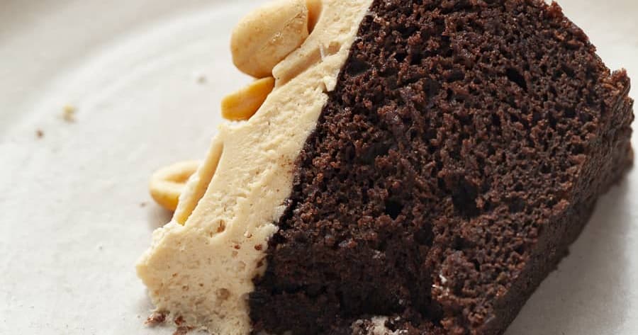 Gluten Free Chocolate Peanut Butter Cake | Punchfork