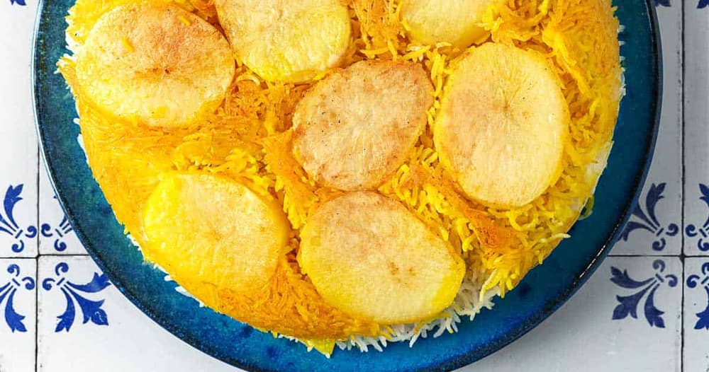 Persian Rice with Potato Tahdig | Punchfork