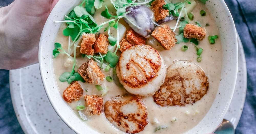 Smokey Seared Scallop Chowder | Punchfork