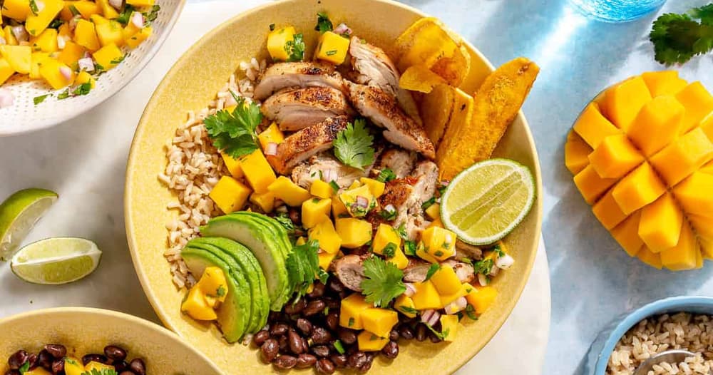 Caribbean-Inspired Chicken Bowls | Punchfork