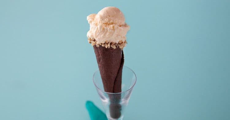 Chocolate Tuile Ice Cream Cones | Punchfork