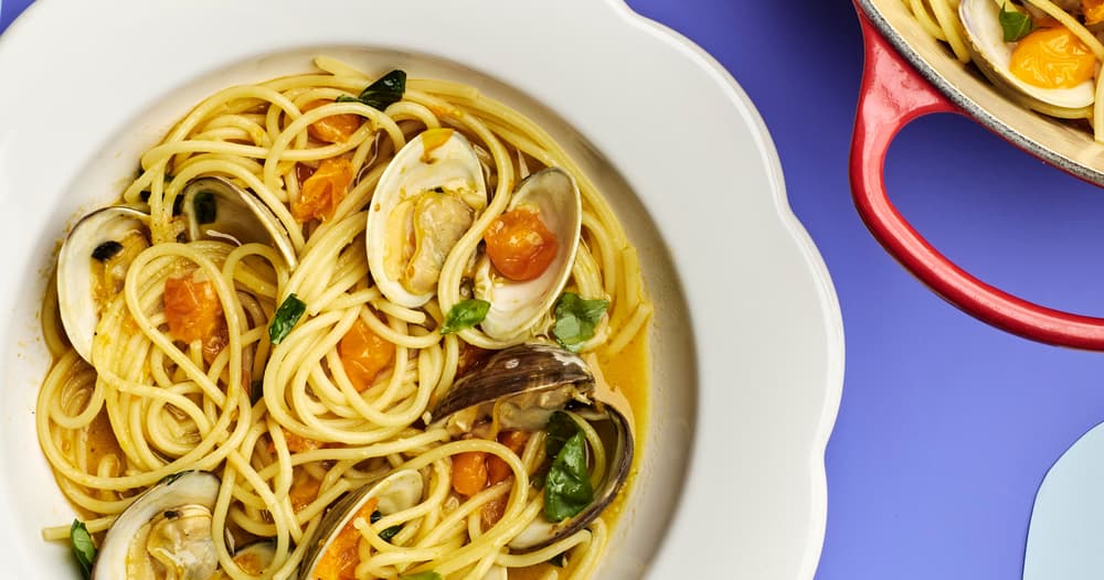 Spaghetti with Clams and Sun Gold Tomatoes | Punchfork