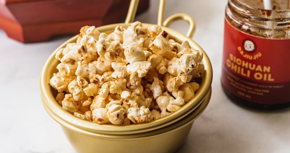 Sweet and Spicy Popcorn with Chili Oil | Punchfork