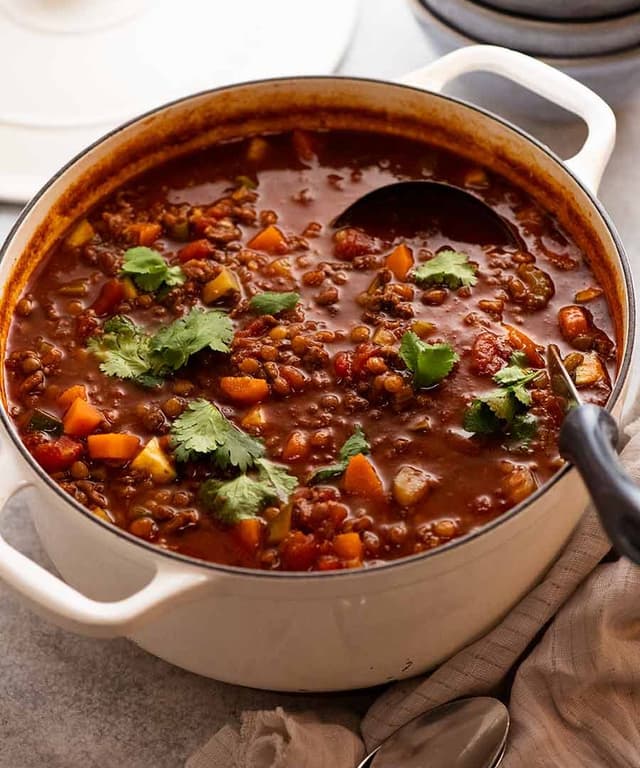 Beef & Lentil Soup with Vegetables | Punchfork