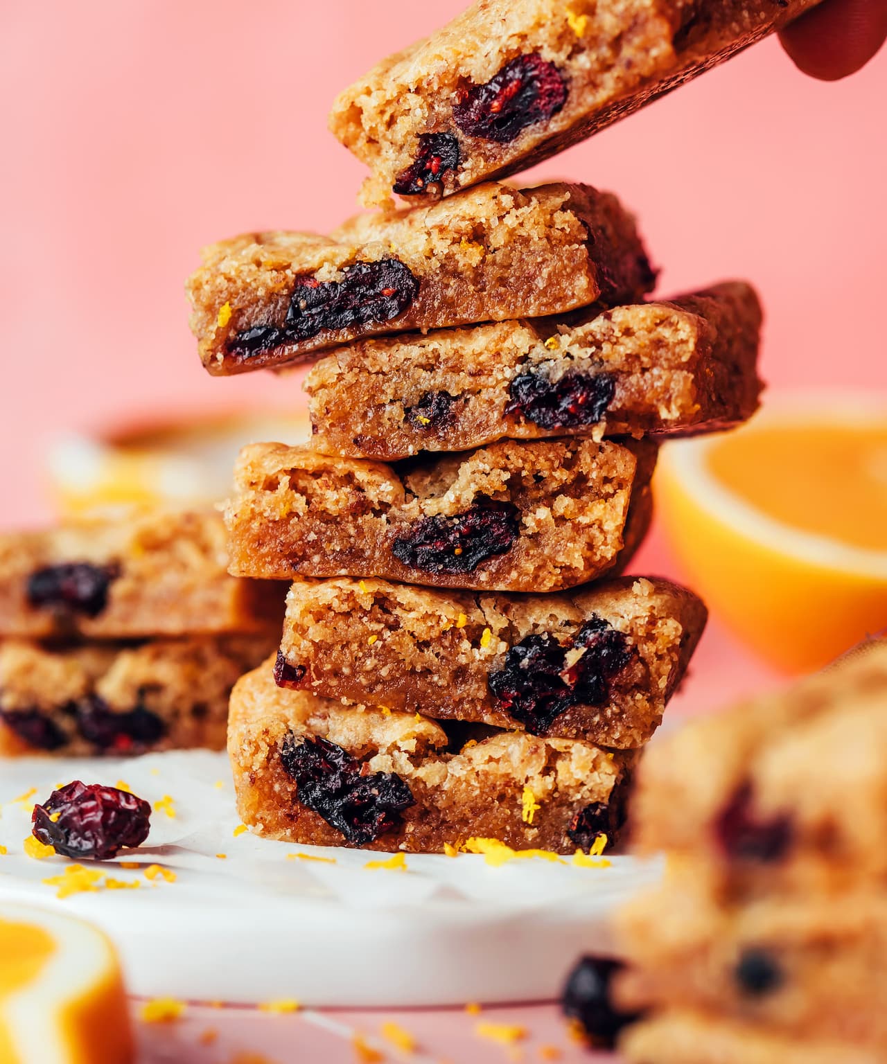 Cranberry Orange Cookie Bars (Vegan + Gluten-Free) | Punchfork