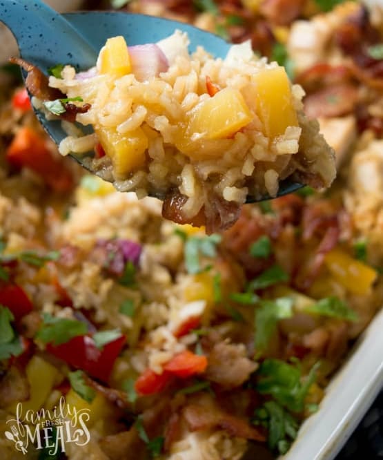 Aloha Pineapple Chicken Rice Casserole | Punchfork