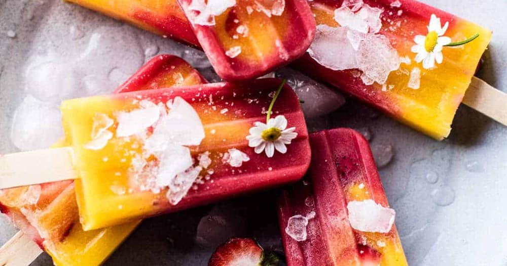 Three Ingredient Strawberry Mango Popsicles | Punchfork