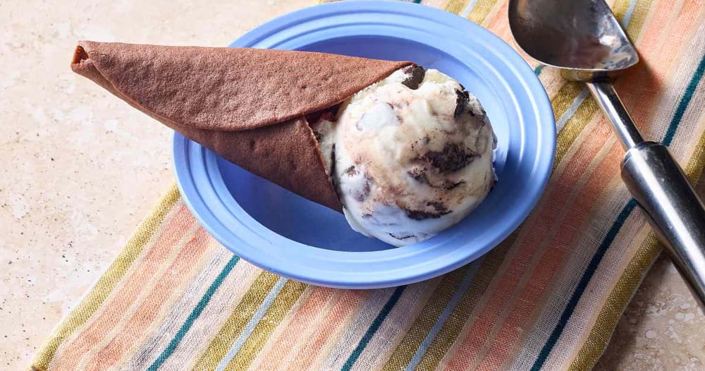Chocolate Tuile Ice Cream Cones | Punchfork