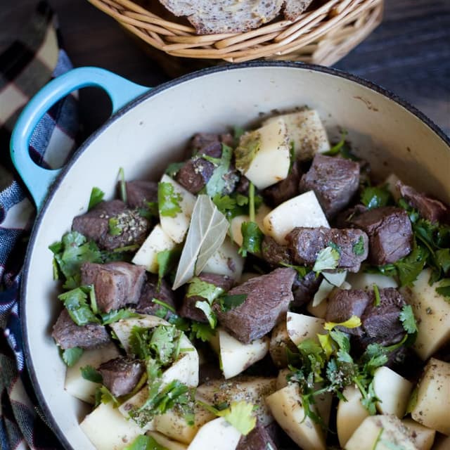Lamb Stew with Potatoes and Cilantro | Punchfork