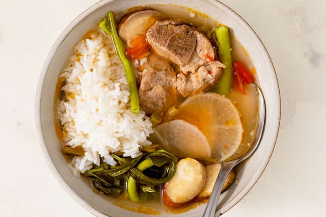 Pork Sinigang (Filipino Tamarind-Pork Stew) | Punchfork