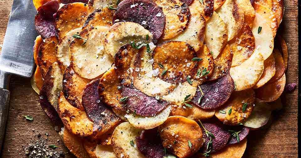 Sweet Potato Pommes Anna (Layered Potato Casserole) | Punchfork