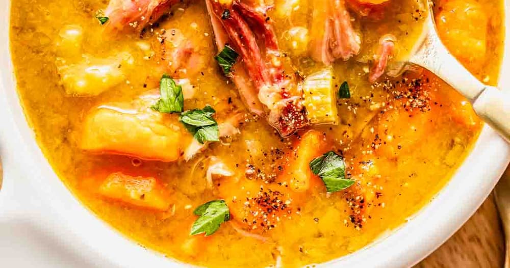 Slow Cooker Split Pea Soup with Ham | Punchfork