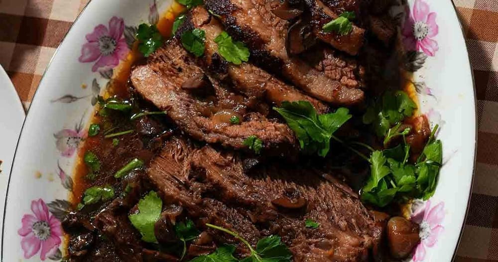 Traditional Jewish Beef Brisket (In the Oven) | Punchfork