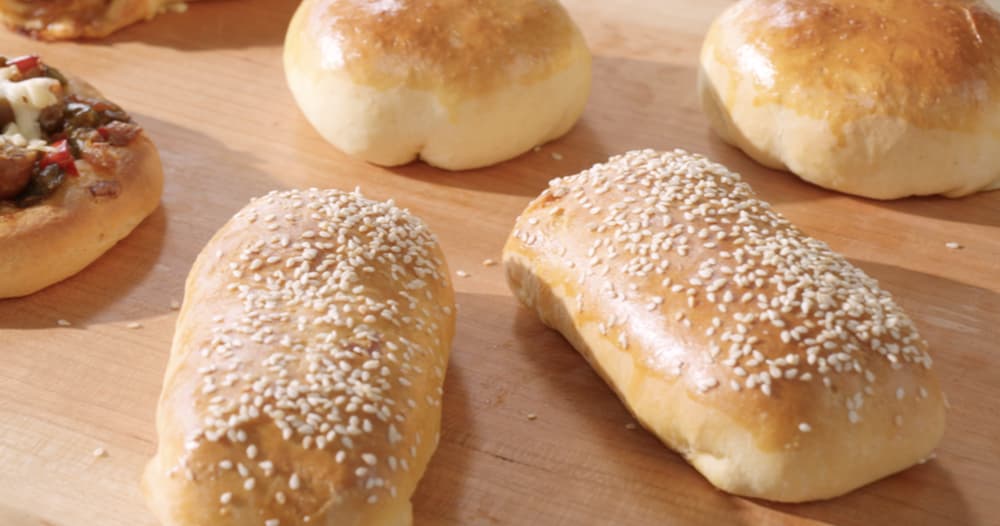 Classic Cheeseburger Runza Punchfork