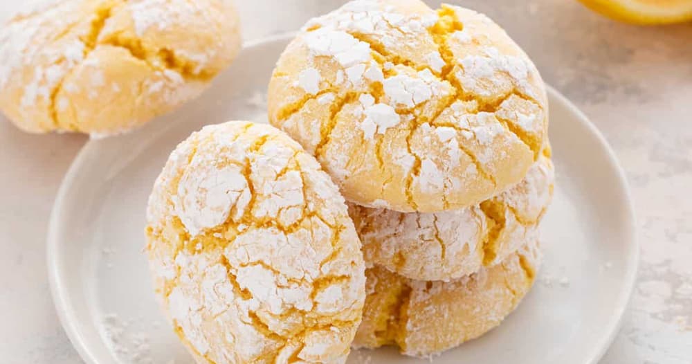 Easy Lemon Crinkle Cookies | Punchfork