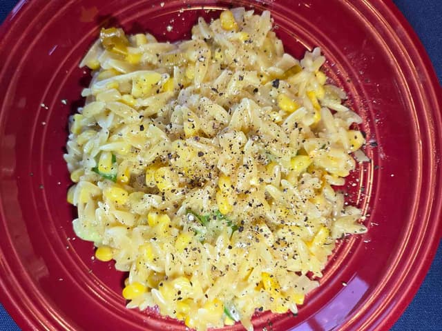 creamy corn chowder orzo