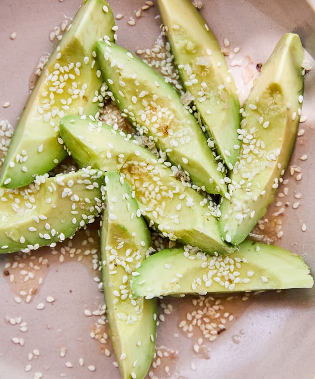 Avocados with Vinegar Butter + Sesame | Punchfork