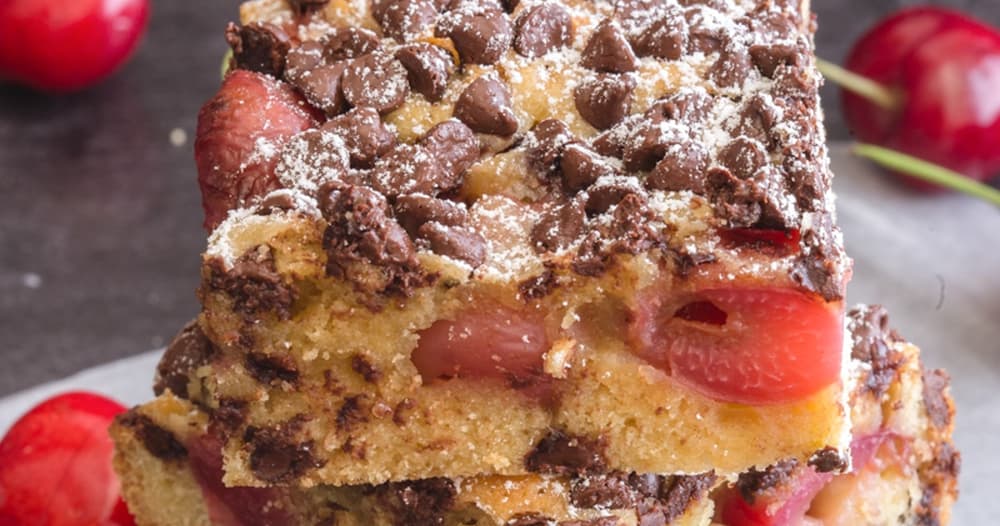 Chocolate Chip Cherry Blondies | Punchfork