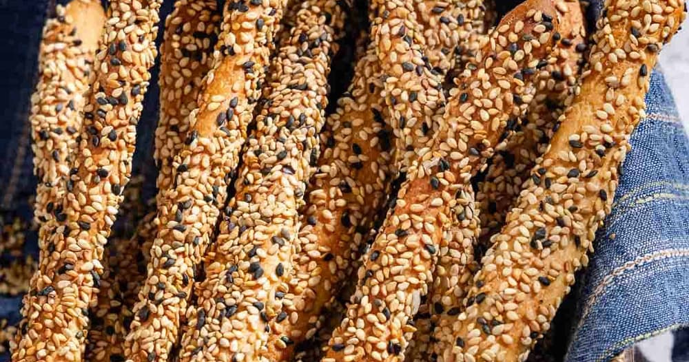 Kritsinia (Crispy Sesame Breadsticks) | Punchfork