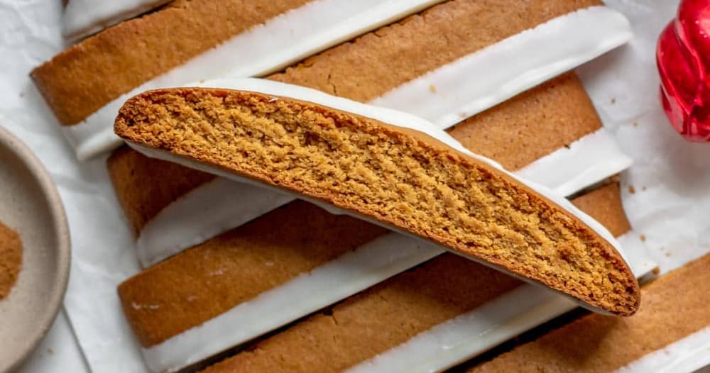Gingerbread Dipped Biscotti Cookies Punchfork