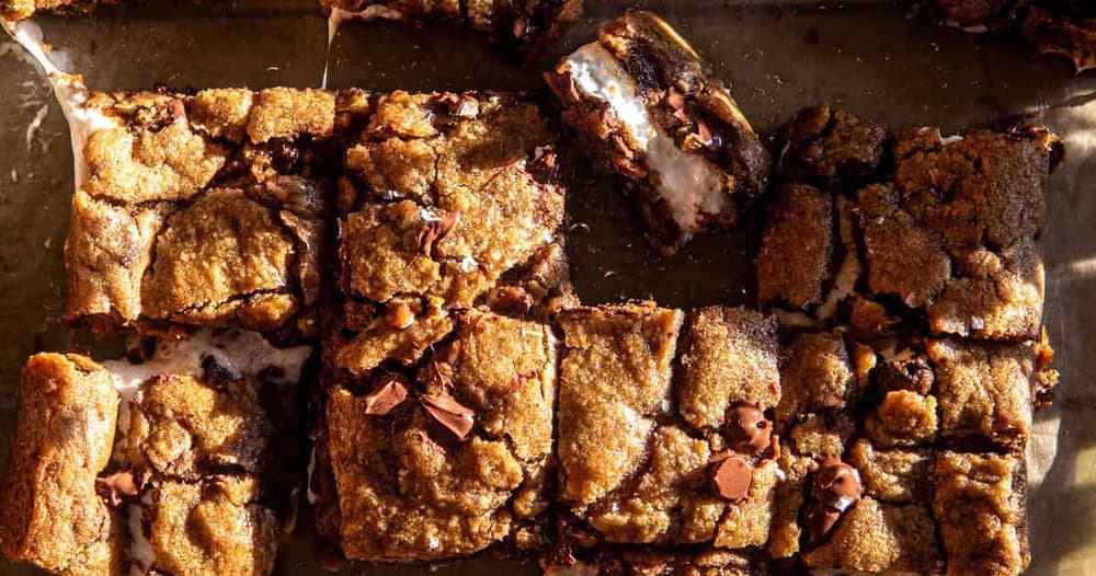 Burnt Marshmallow Brown Sugar Maple Cookie Bars | Punchfork