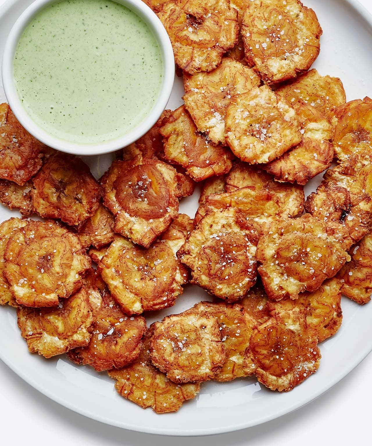 Tostones with Green Sauce | Punchfork