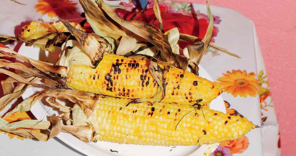 Grilled Sweet Corn with Coconut Glaze | Punchfork