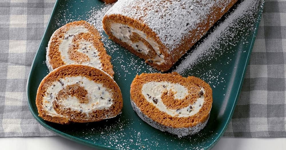 Pumpkin Cannoli Cake Roll | Punchfork