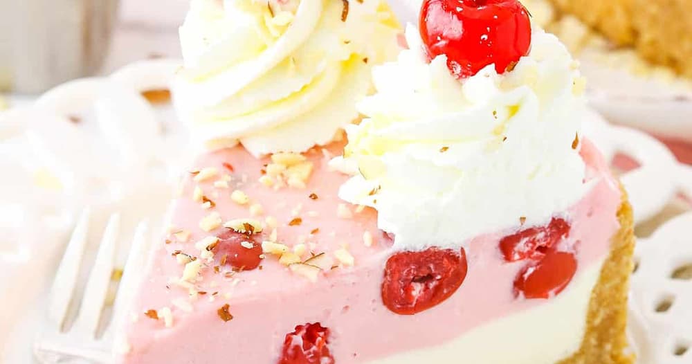 No Bake Cherry Almond Cheesecake | Punchfork