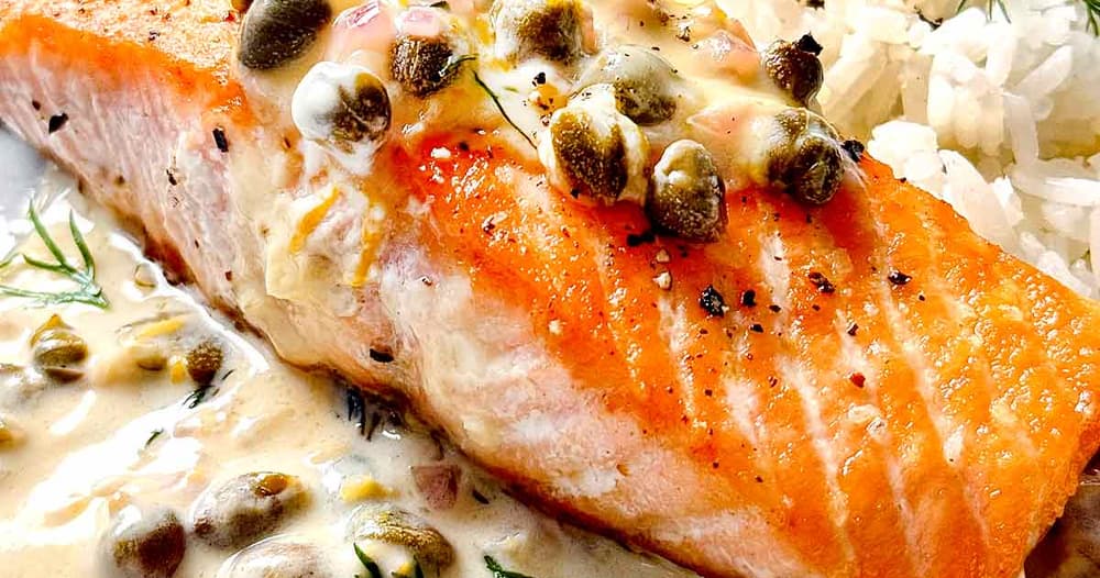 Creamy Salmon Piccata | Punchfork