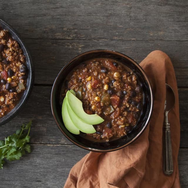Ghost Pepper Bison Chili with Quinoa | Punchfork